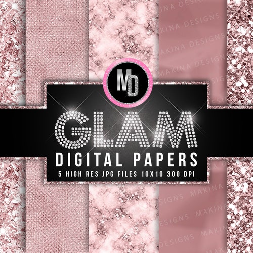 GLAM DIGITAL PAPER Glam Textures Glitter Textures Purple - Etsy