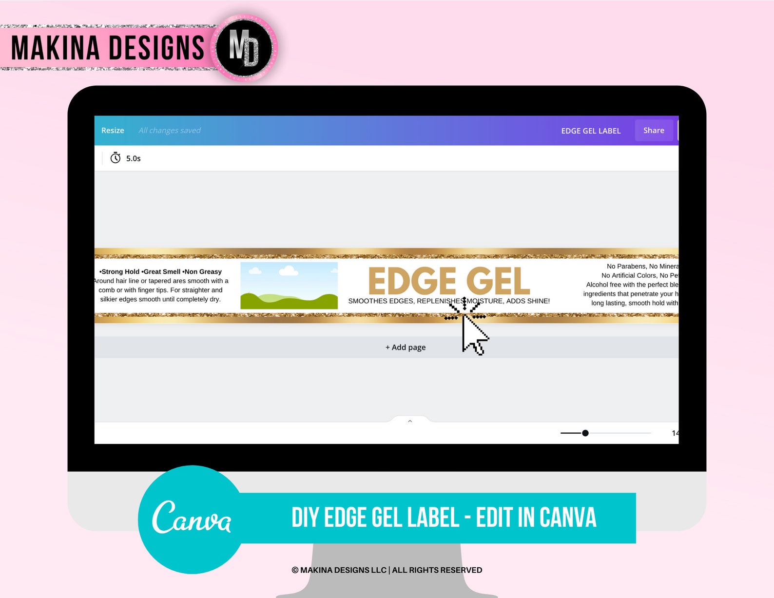 DIY EDGE CONTROL Sticker Label Design, Do It Yourself Edge Control ...