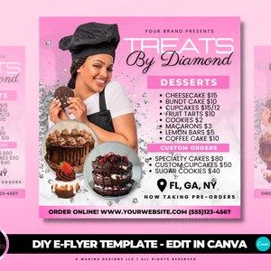 BAKING DESSERT E-FLYER Template, Canva E-flyer, Bakery E-flyer, Baking ...