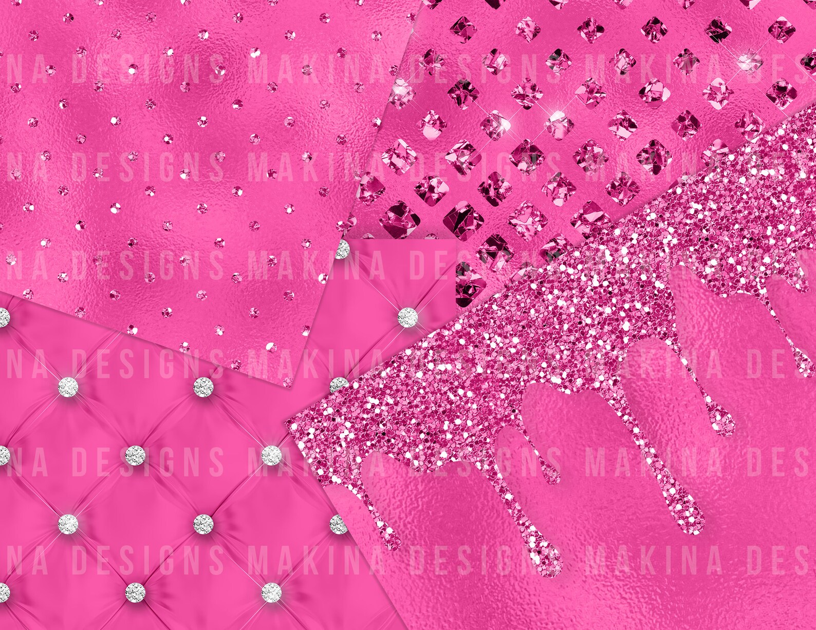 Pink Doll Textures Digital Paper Glam Textures Glitter - Etsy