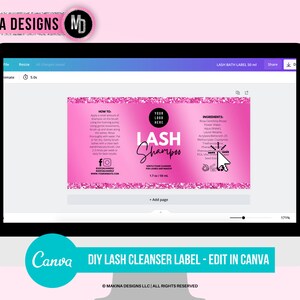 DIY Eyelash Cleanser Foam Label, Lash Bath, Lash Cleanser Sticker, Lash ...