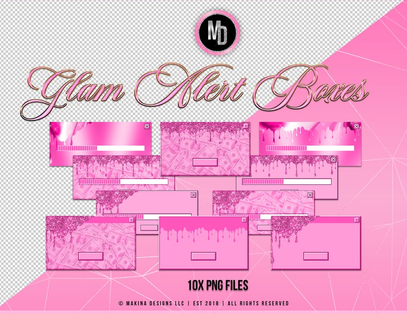 GLAM ALERT BOXES Alert Box Alert Boxes Clipart Pop up - Etsy