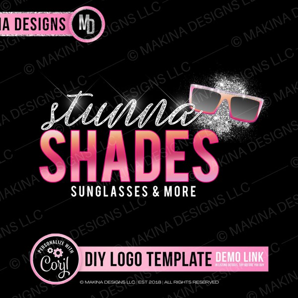 Sunglasses Logo - Etsy