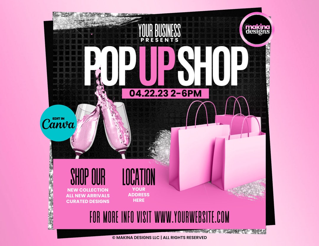 POP UP SHOP Flyer, E-flyer, Social Media Flyer, Shop Now Flyer, Beauty ...