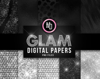 Glitter Digital Paper | Etsy