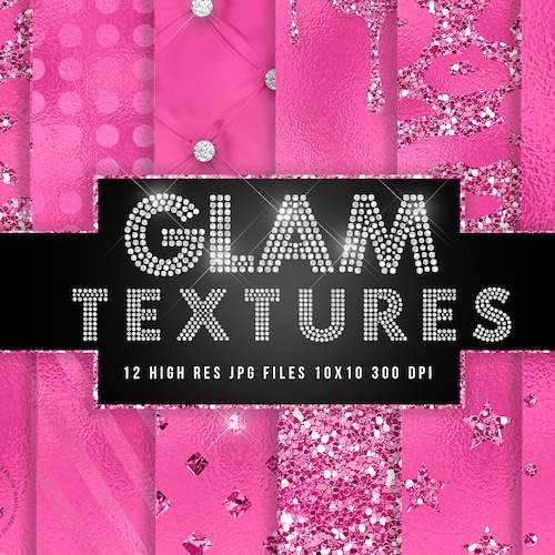 GLAM DIGITAL PAPER Glam Textures Glitter Textures Diamond - Etsy