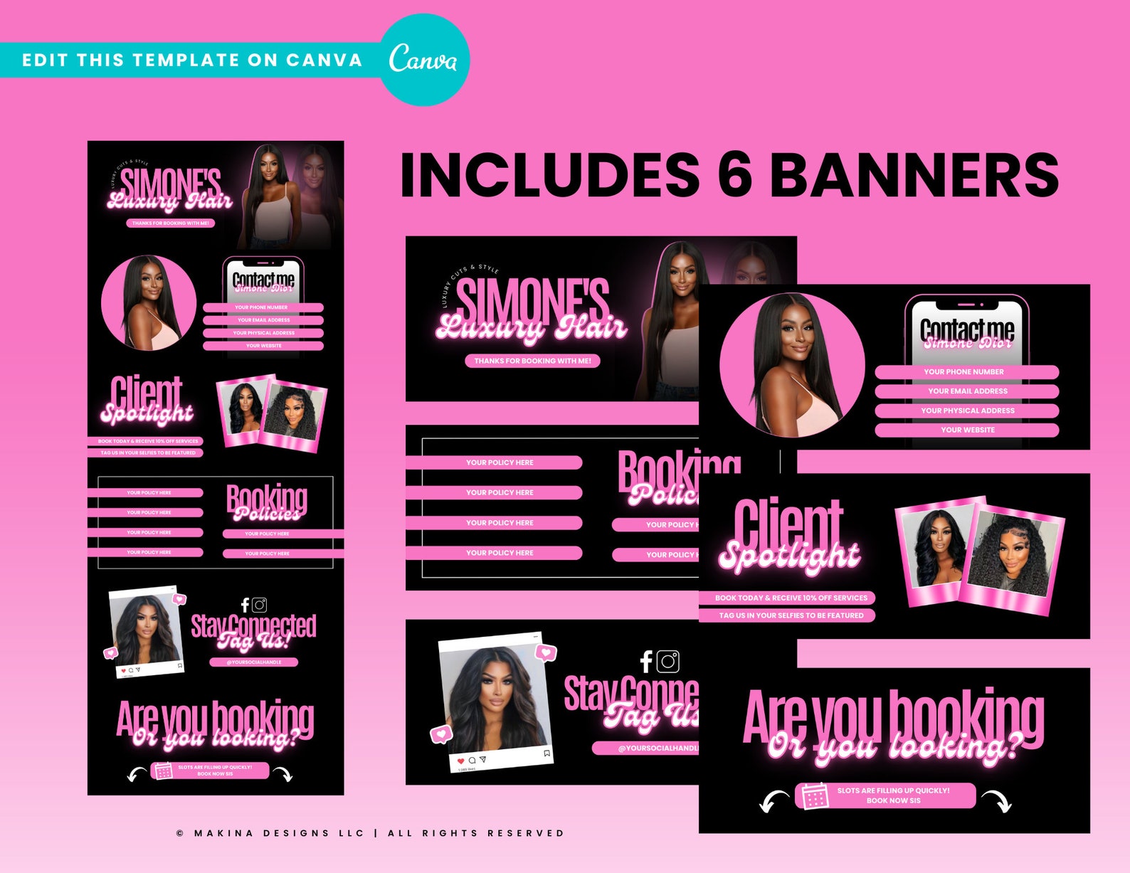 DIY ACUITY WEBSITE Template Edit on Canva Acuity Booking - Etsy