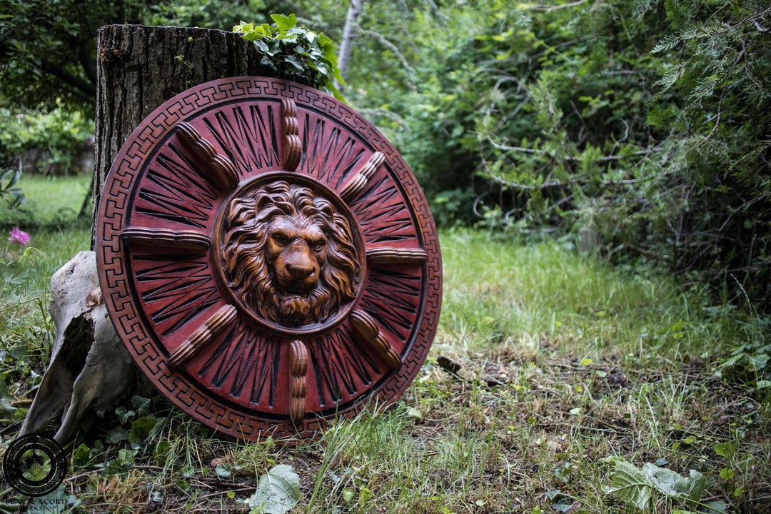 Lion Shield,wall Decor,wood Wall Art,handmade Home Decor,fathers Day ...