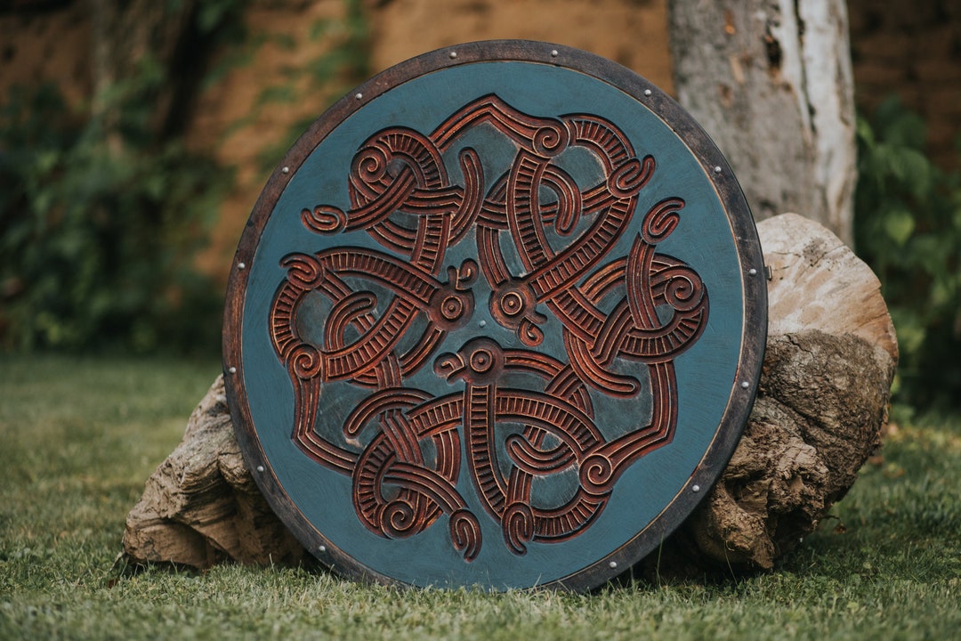 Viking Serpents Shield,viking Wall Decor,wood Wall Art,handmade Home ...