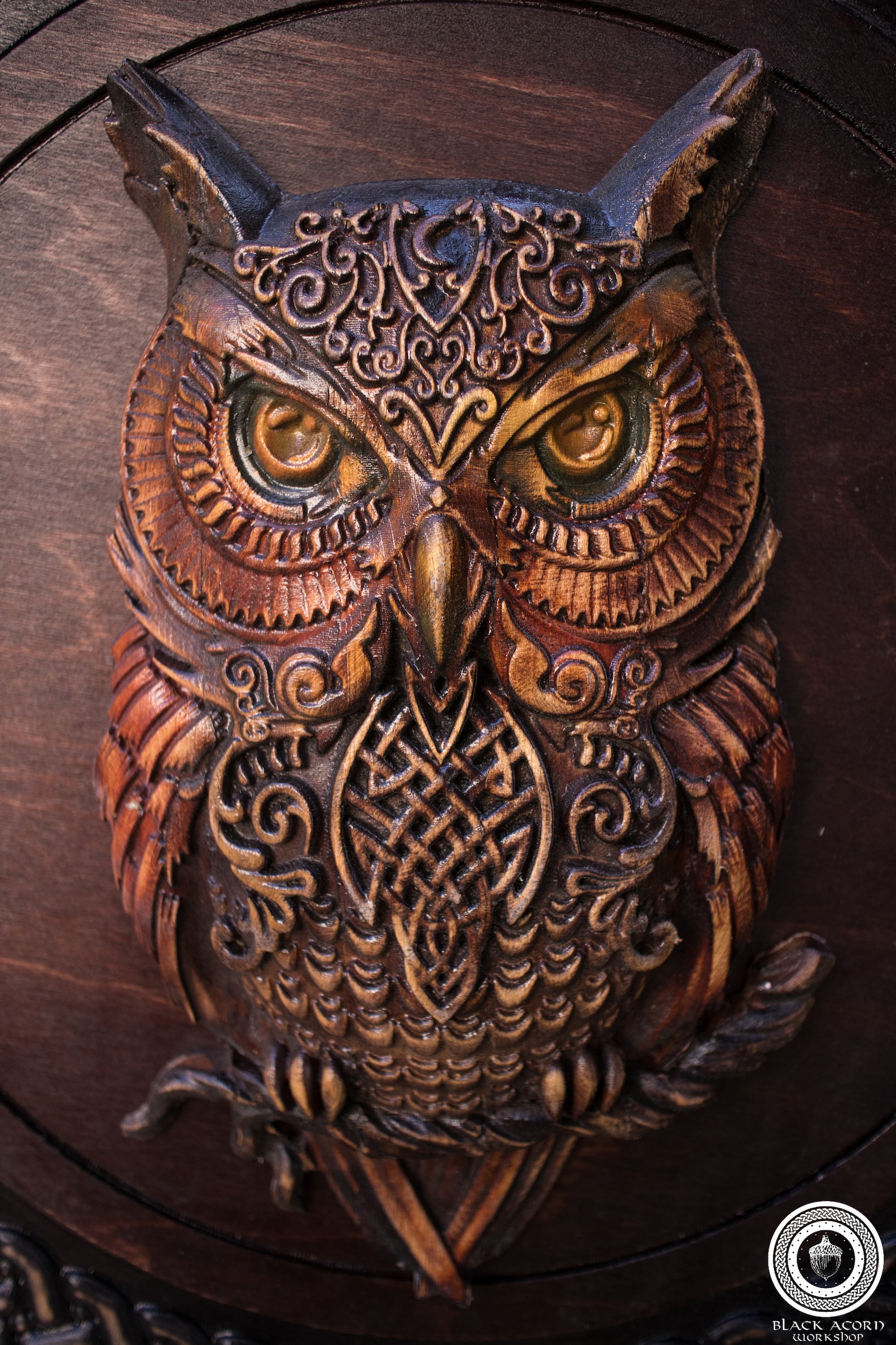 Viking Shield,owl Shield,viking Wall Decor,wood Wall Art,handmade Home ...