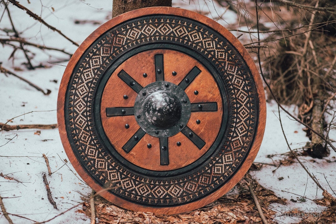 Viking Shield, Slavic Sun Shield, Viking Wall Decor,wood Wall Art ...