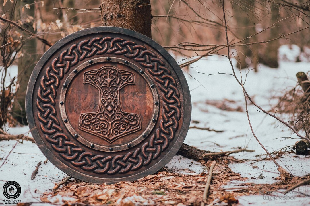 Viking Thor Shield,viking Wall Decor,wood Wall Art,handmade Home Decor ...