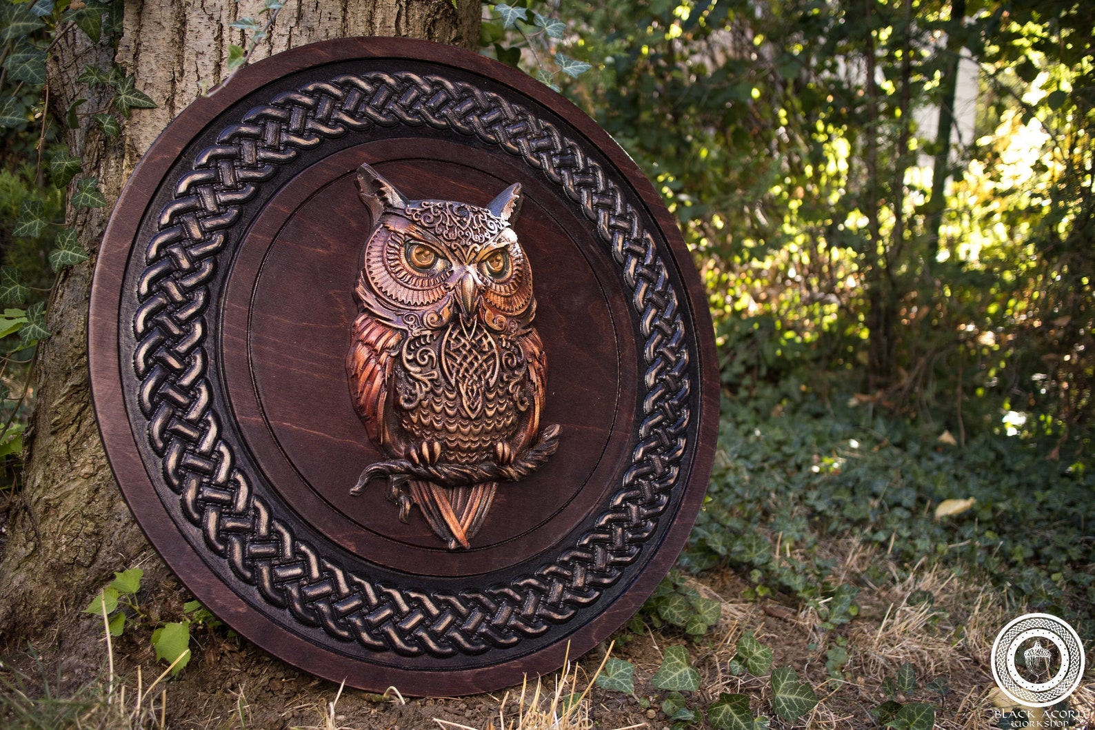 Viking Shield,owl Shield,viking Wall Decor,wood Wall Art,handmade Home ...