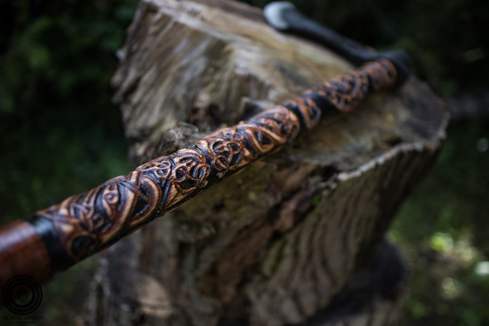 Viking Axe Vegvisir Francisca Ax With Full 3D Relief Carved Handle - Etsy