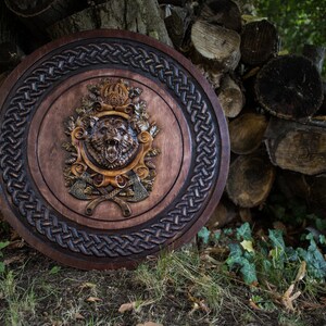 Handmade Viking Bear Shield: Wood Wall Decor - Etsy