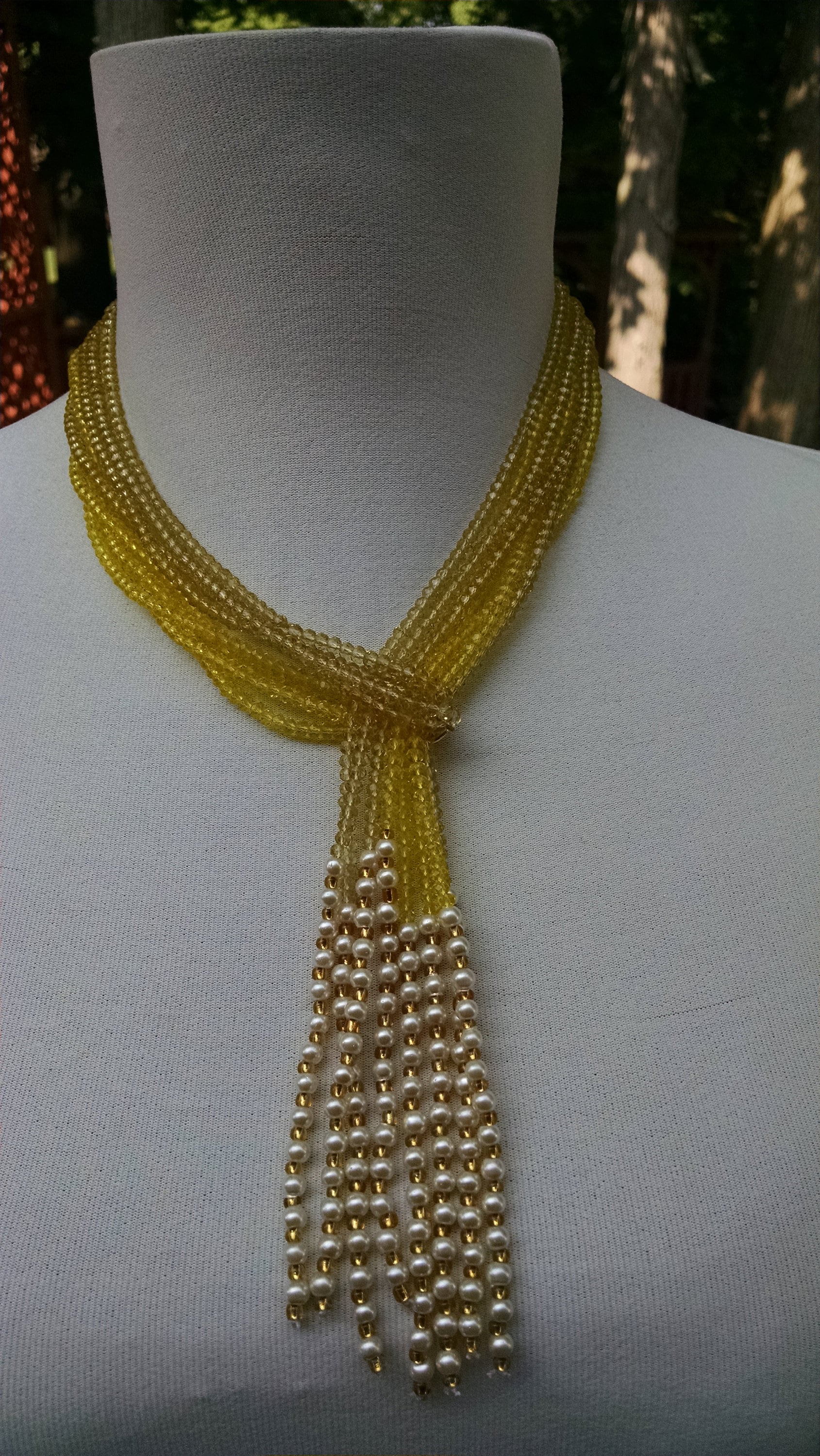 Jewelry Scarf Necklace Beads Scarf Necklace Multi Strand Beaded Scarf ...