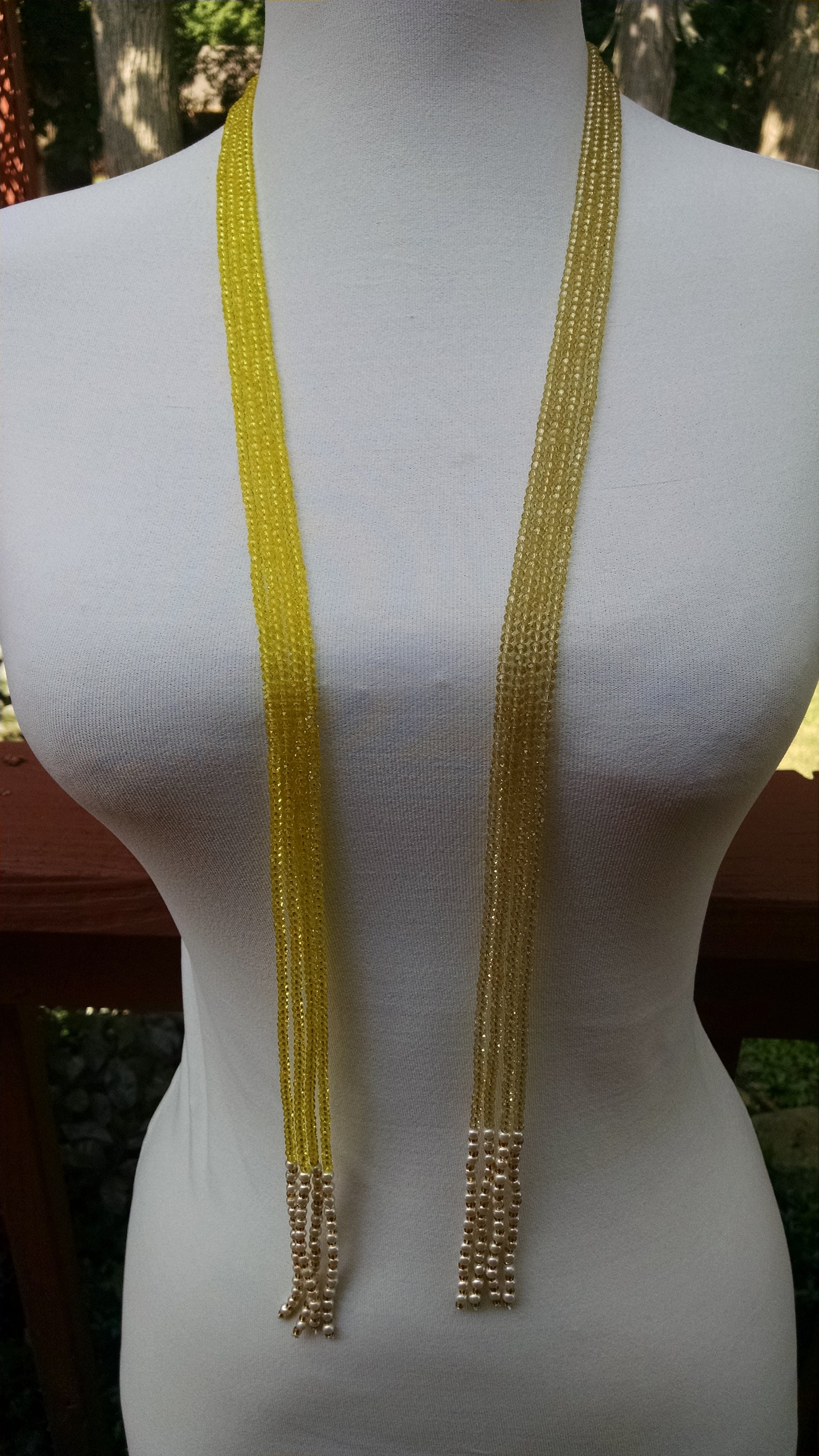 Jewelry Scarf Necklace Beads Scarf Necklace Multi Strand Beaded Scarf ...