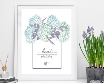 Hydrangea print | Etsy