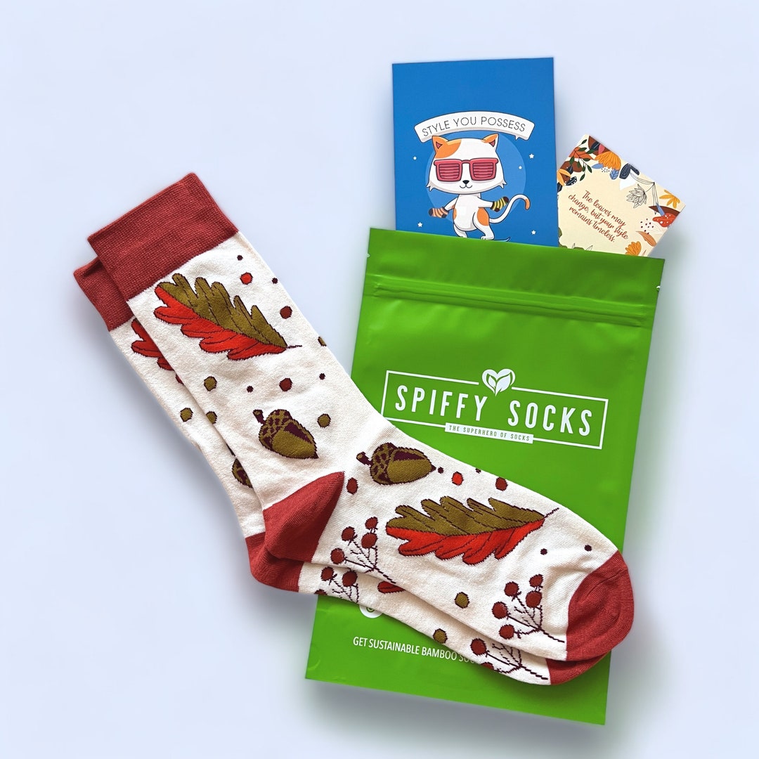 Bamboo Fiber Socks - Eco Friendly Spiffy Socks - Autumn Foliage - Etsy