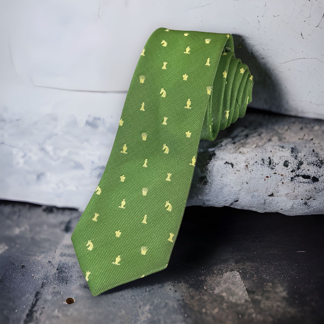 Men's Woven Skinny Tie Necktie Chess Tie Gift for Him - Etsy