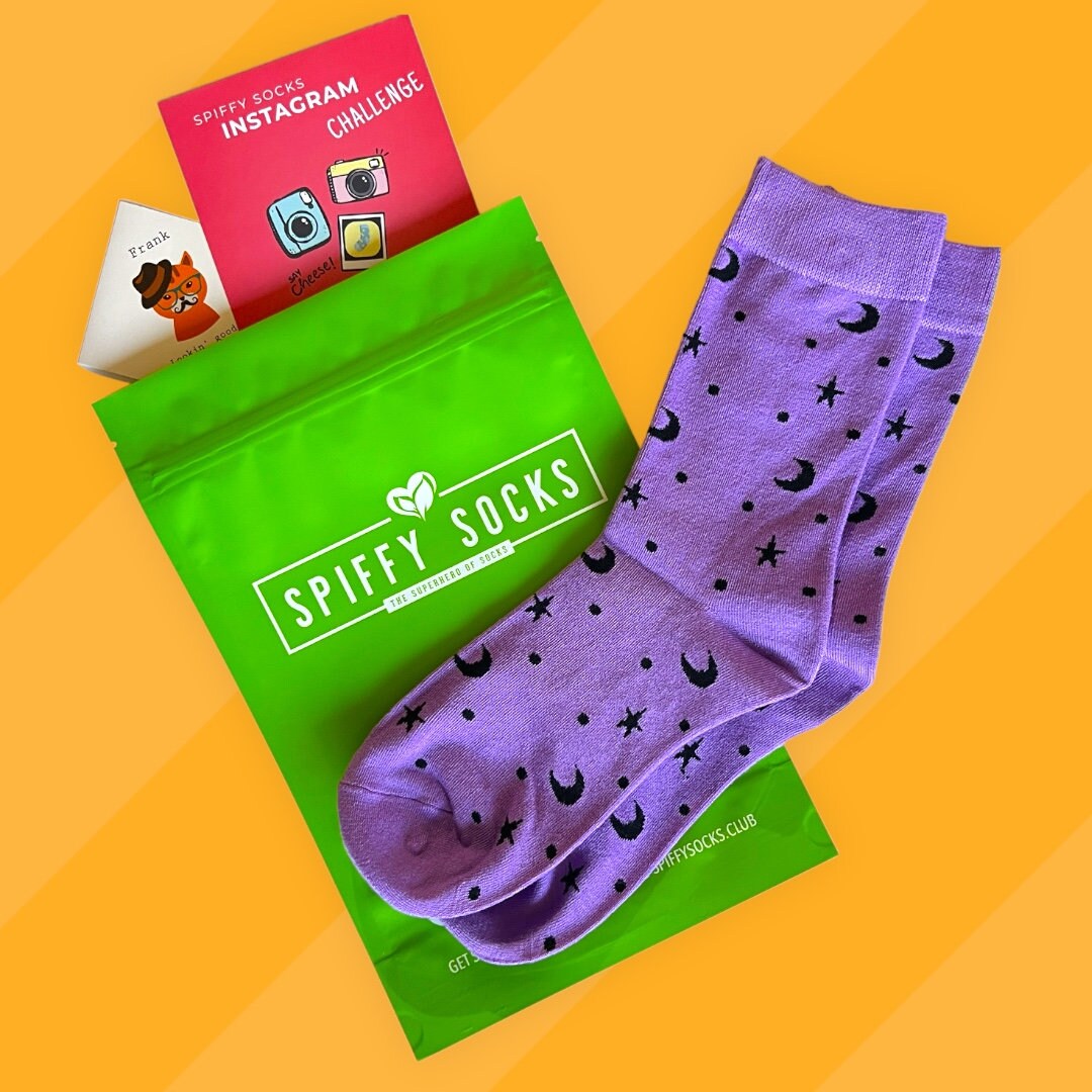 Bamboo Fiber Socks - Eco Friendly Spiffy Socks - Stars and Moons - Etsy