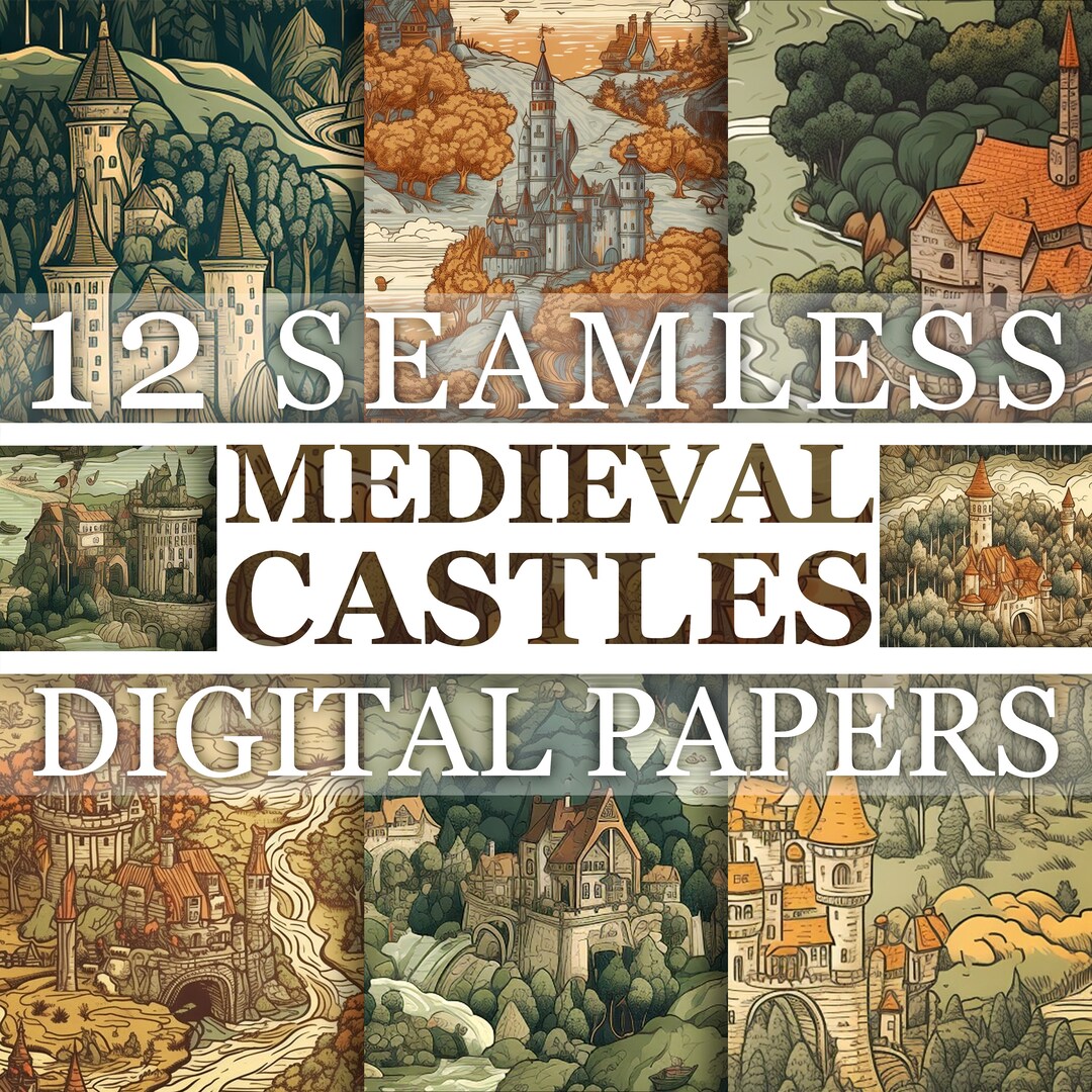 Castles in the Forest | Seamlessly Tiled | Downloadable Prints | 12 ...