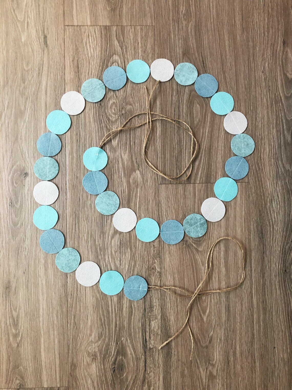 Large Circle Garland/ Circle Felt Garland, Felt Garland, Handmade ...