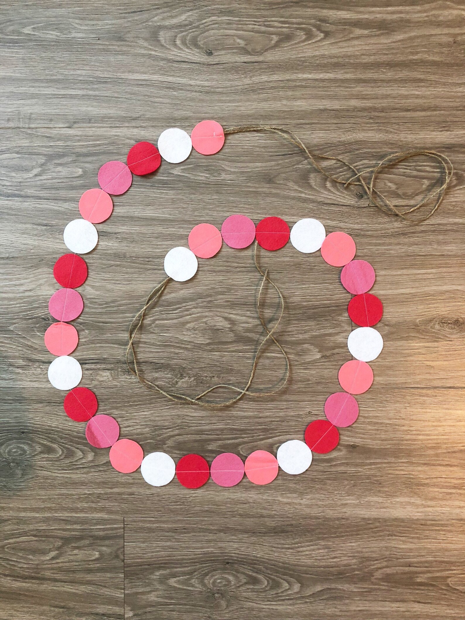 Large Circle Garland/ Circle Felt Garland, Felt Garland, Handmade ...