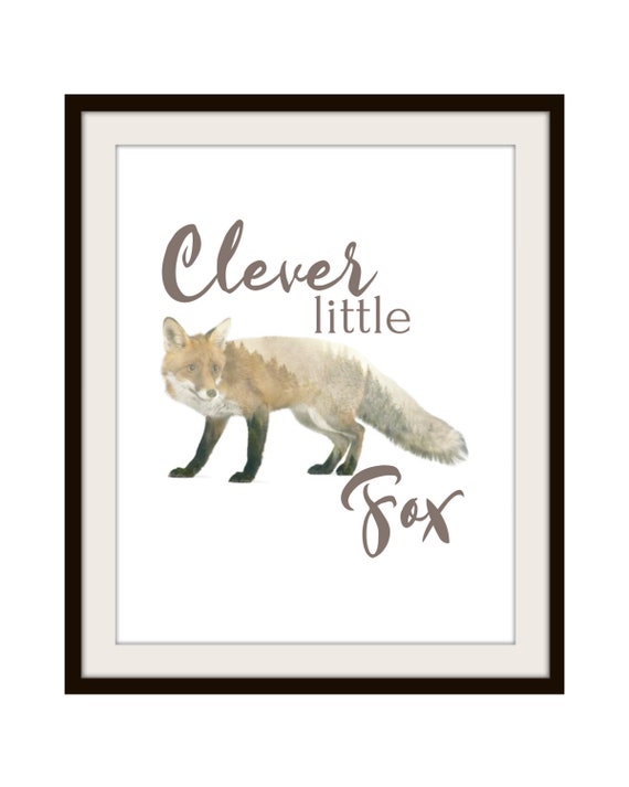 Clever Little Fox 8x10 INSTANT DOWNLOAD | Etsy