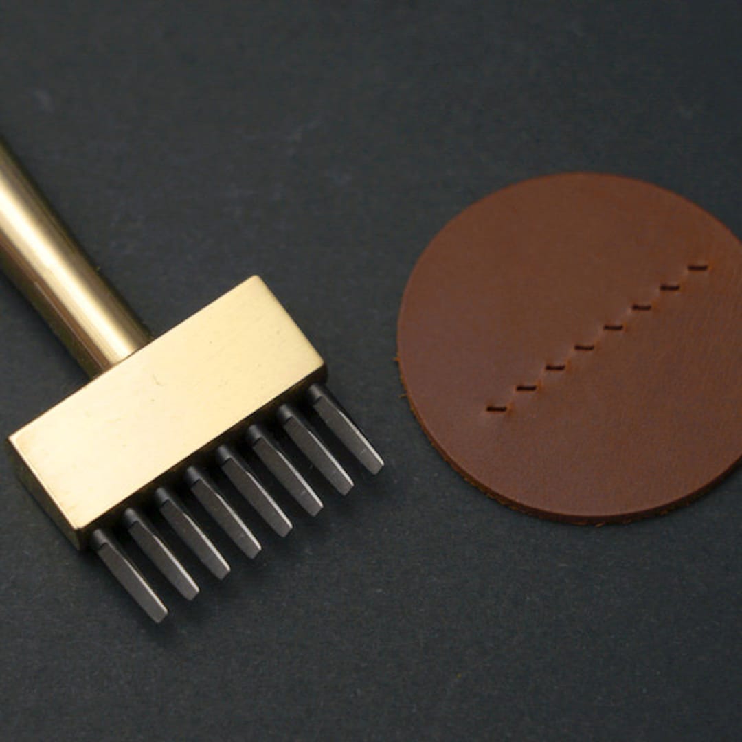 Ksbladepunch / Pricking Irons V2 (brass) (inverse) – for High Quality Leathercraft Tools ...