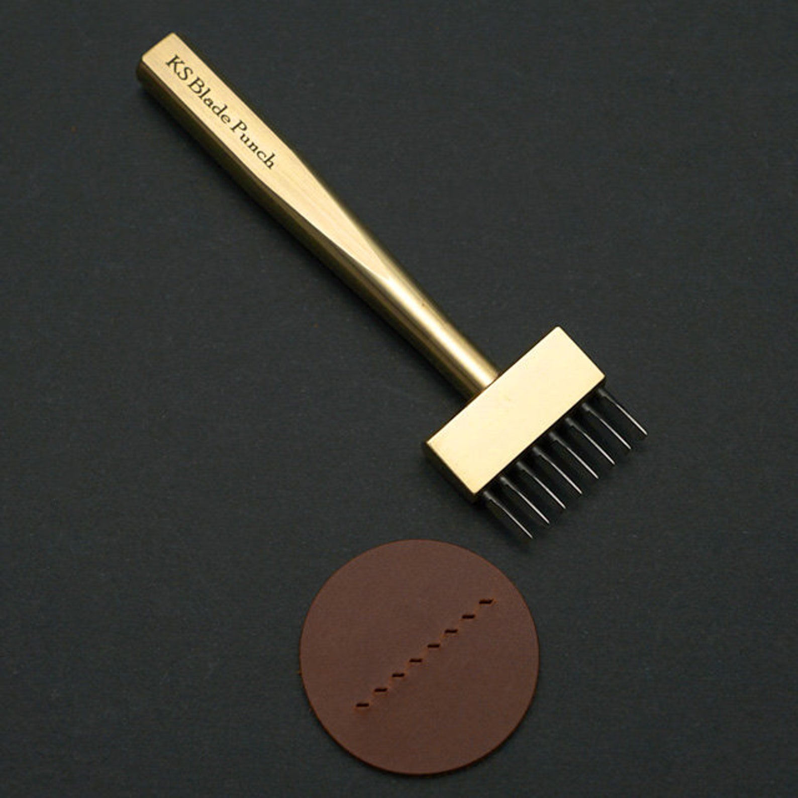 Ksbladepunch / Pricking Irons V2 (brass) (inverse) – for High Quality ...