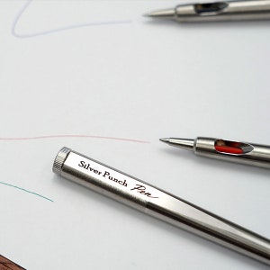 Ksbladepunch / Silver Punch Pen (ballpoint Pen) / Ksblade - Etsy