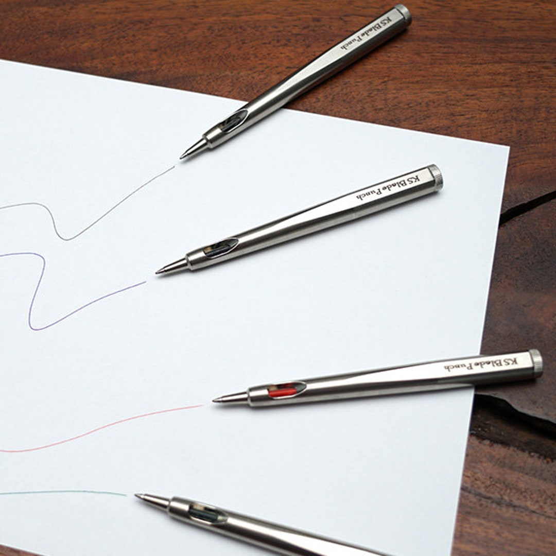 Ksbladepunch / Silver Punch Pen (ballpoint Pen) / Ksblade - Etsy