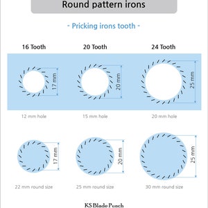Ksbladepunch / Round Pattern Irons (pricking Irons Tooth) / Ksblade ...