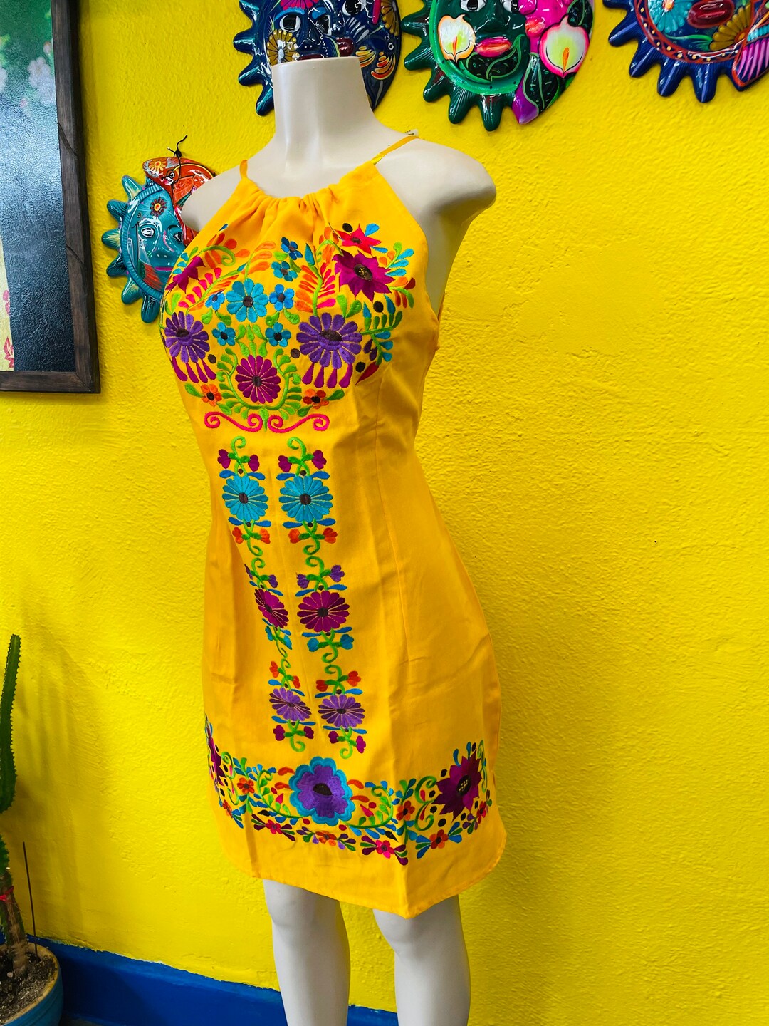 Beautiful Red Mexican Dress - Etsy