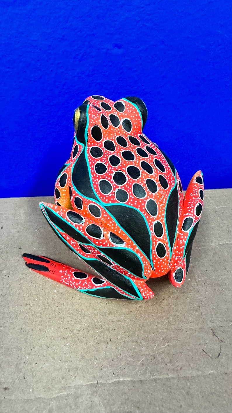 Enchanting Leap: Alebrije Frog Sculpture - Etsy