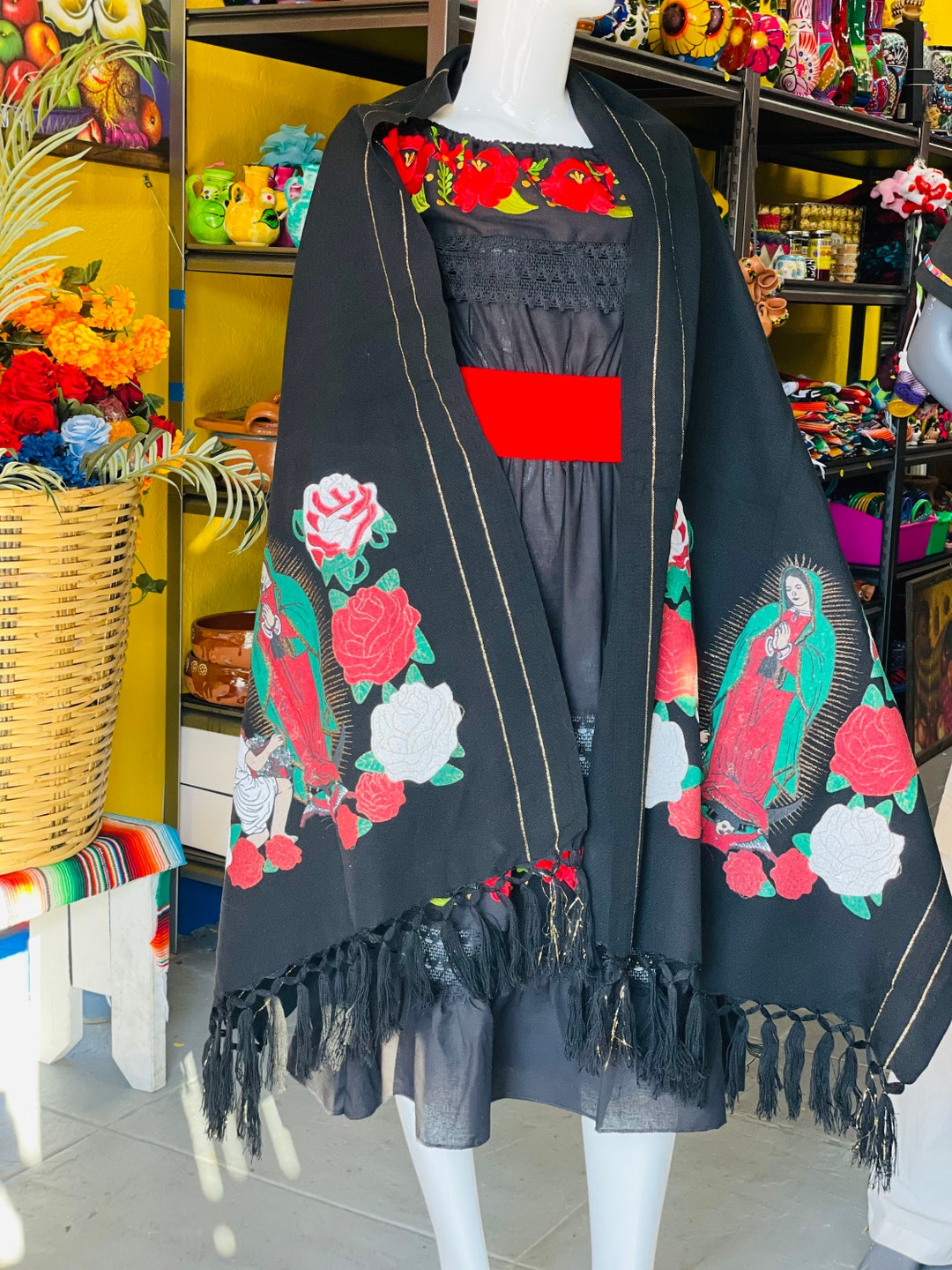 Virgen Maria Beautiful Mexican Rebozo - Etsy