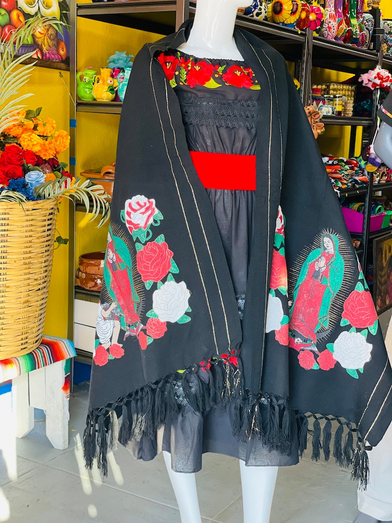 Virgen Maria Beautiful Mexican Rebozo - Etsy