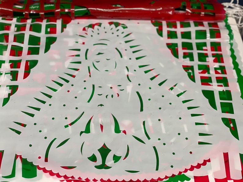 Dia De La Virgen Papel Picado Mexican Banners Plastic - Etsy