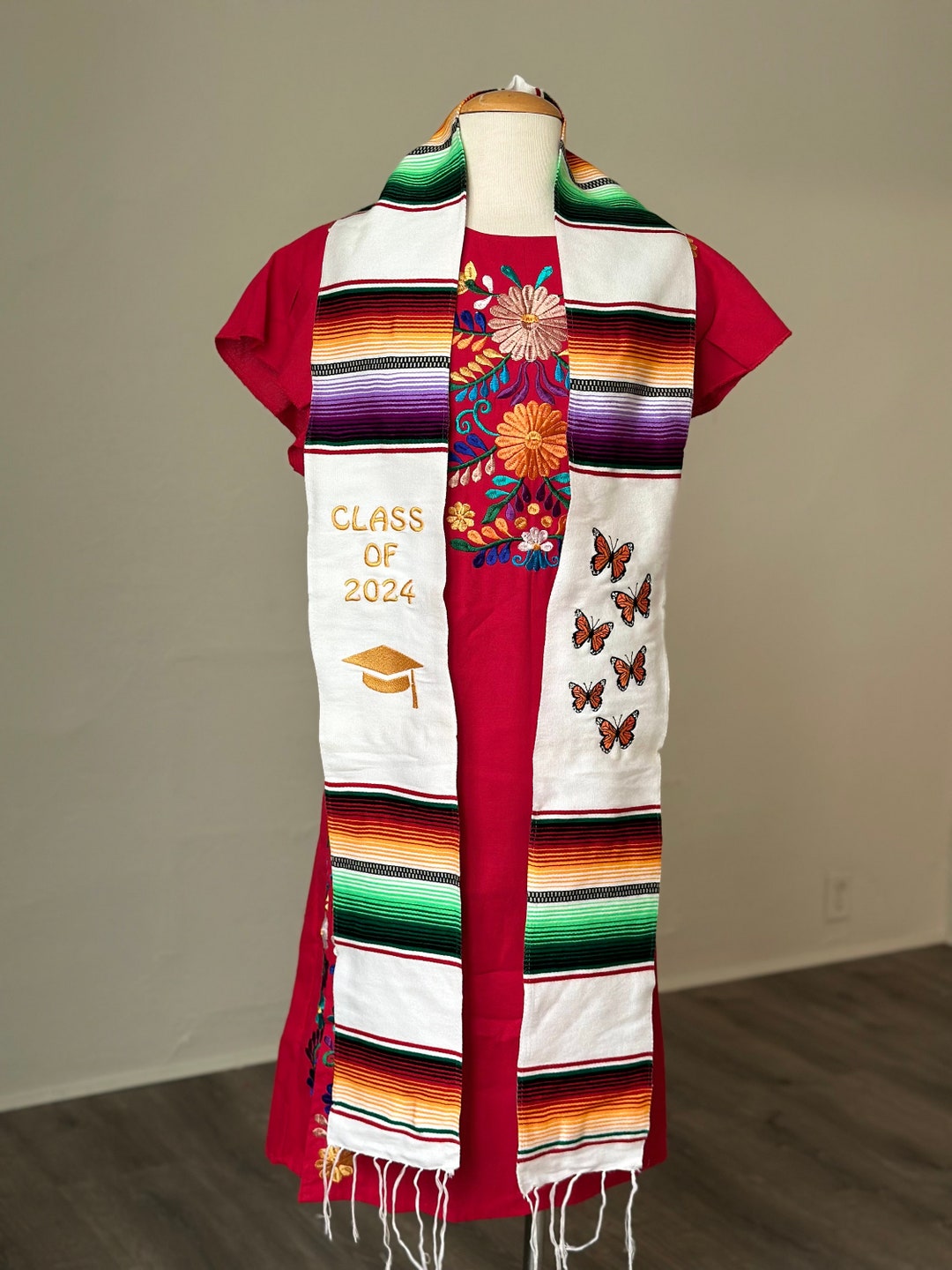 Graduation Sash Scarf Stole Class of 2024 Mariposa - Etsy