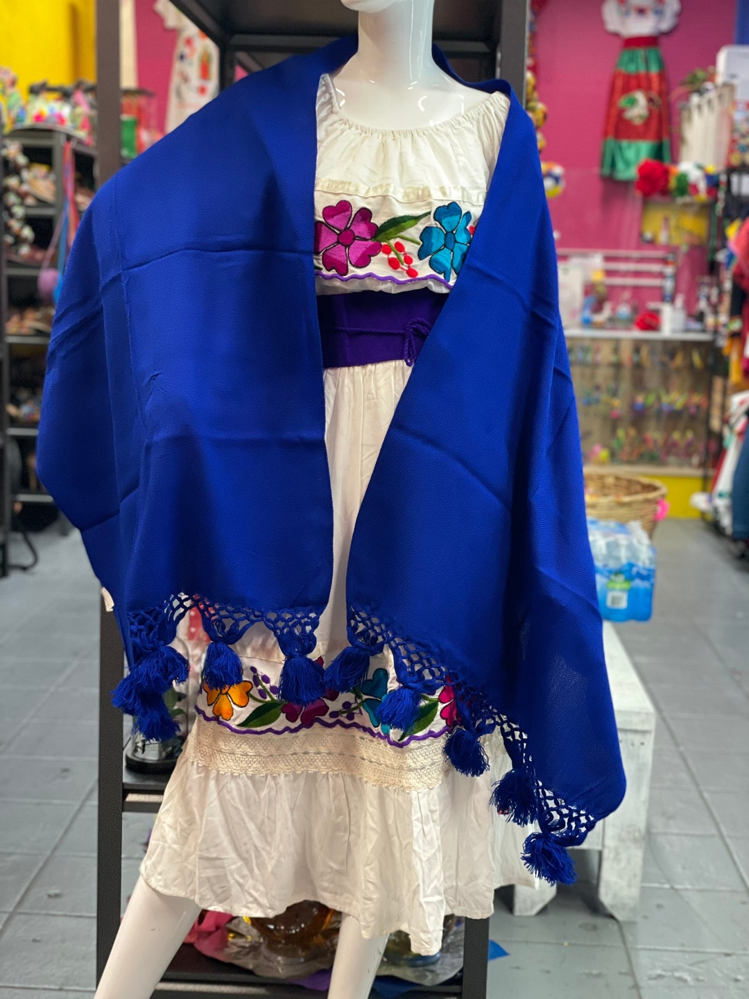 Mexican Rebozo Embroidery Mexican Shawl - Etsy