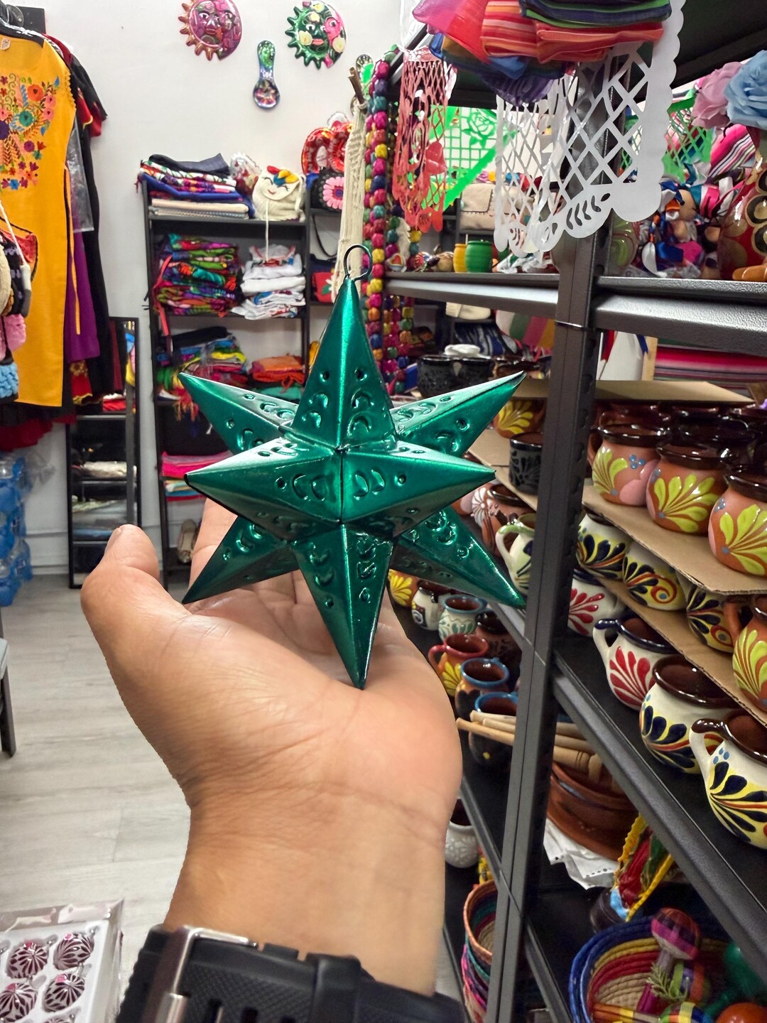 Mexican Tin Star Ornament, Often Called a “estrella De Latón” or “farol ...