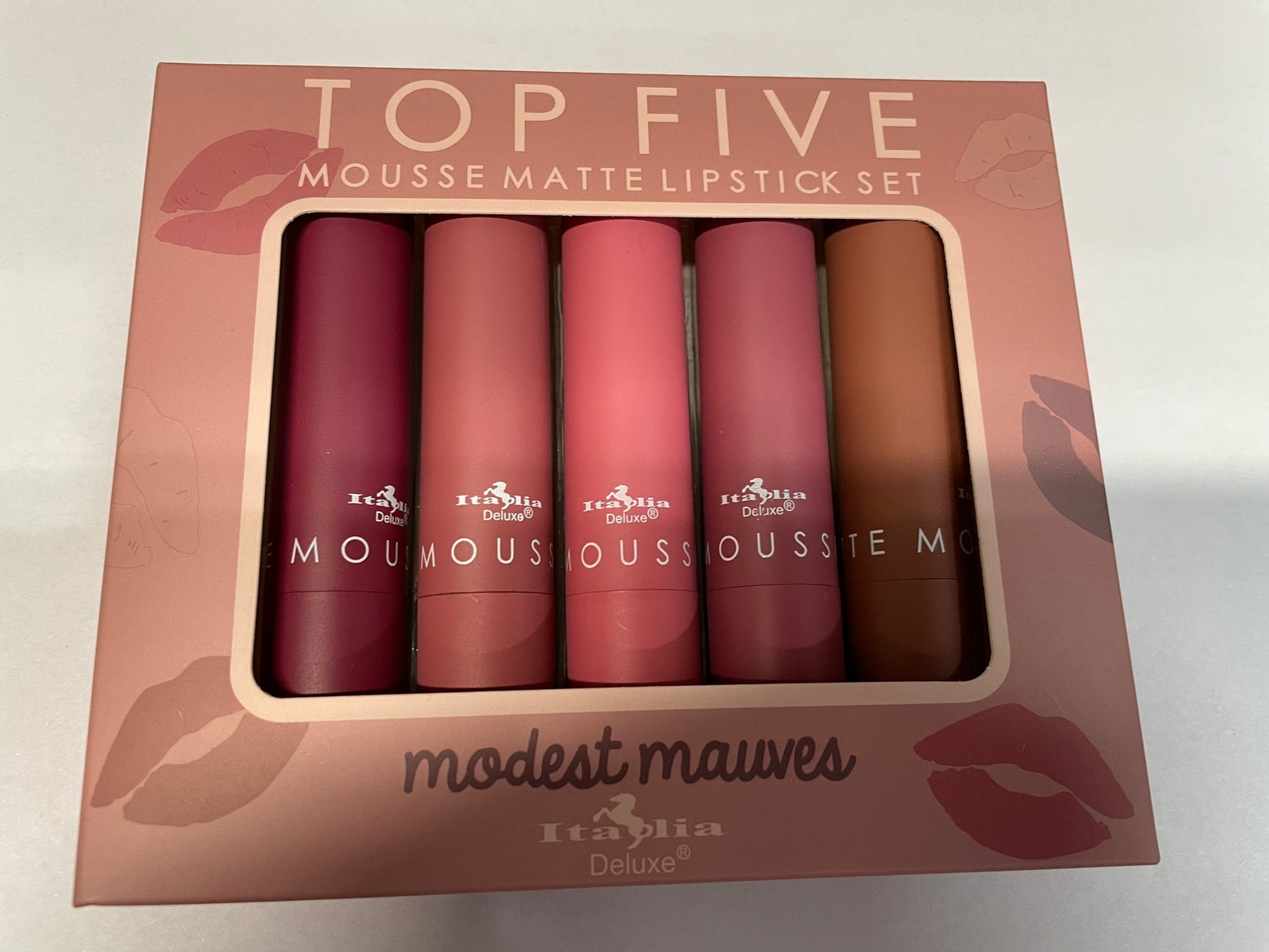 Italia TOP FIVE Mousse Matte Lipstick Set Modest Mauves - Etsy