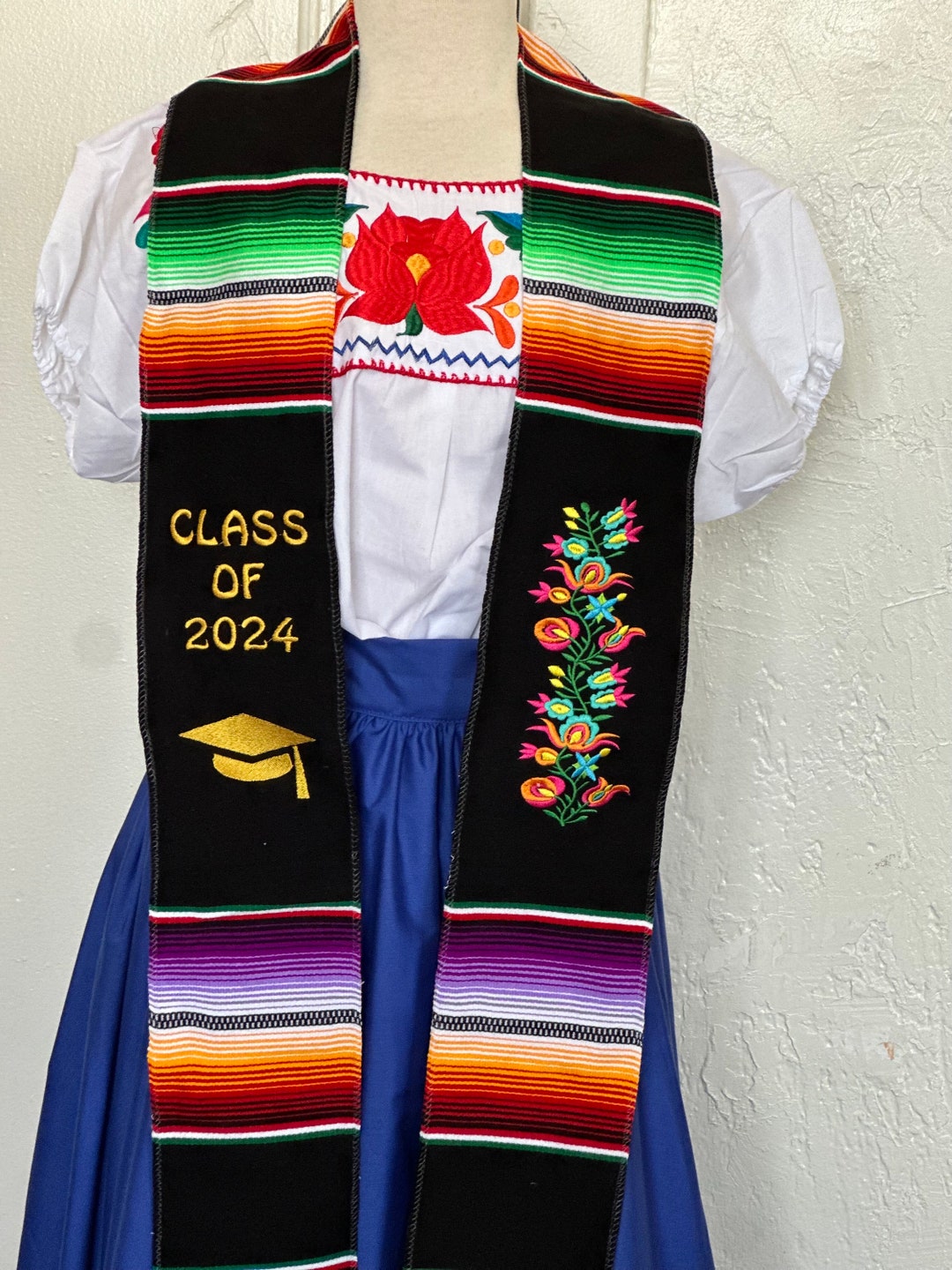 Class of 2024 Graduation Sash Scarf Stole Floral - Etsy