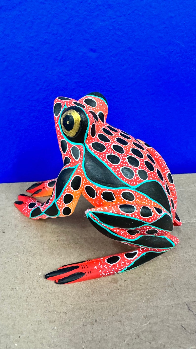 Enchanting Leap: Alebrije Frog Sculpture - Etsy