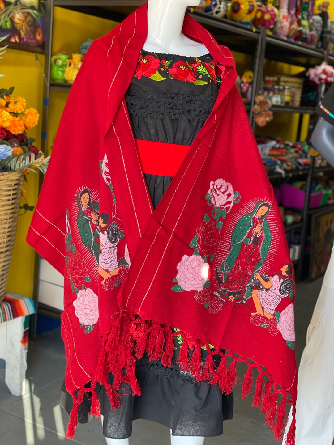 Virgen Maria Beautiful Mexican Rebozo - Etsy
