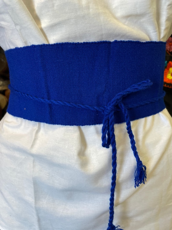 Woven Belt /blue Mexican Belt - Etsy