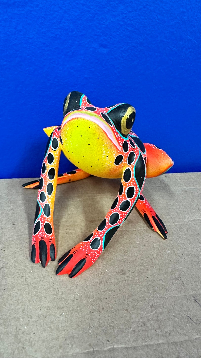 Enchanting Leap: Alebrije Frog Sculpture - Etsy