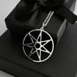 Elven Star Necklace, Seven-pointed Star, Septogram Pendant. Setogram ...