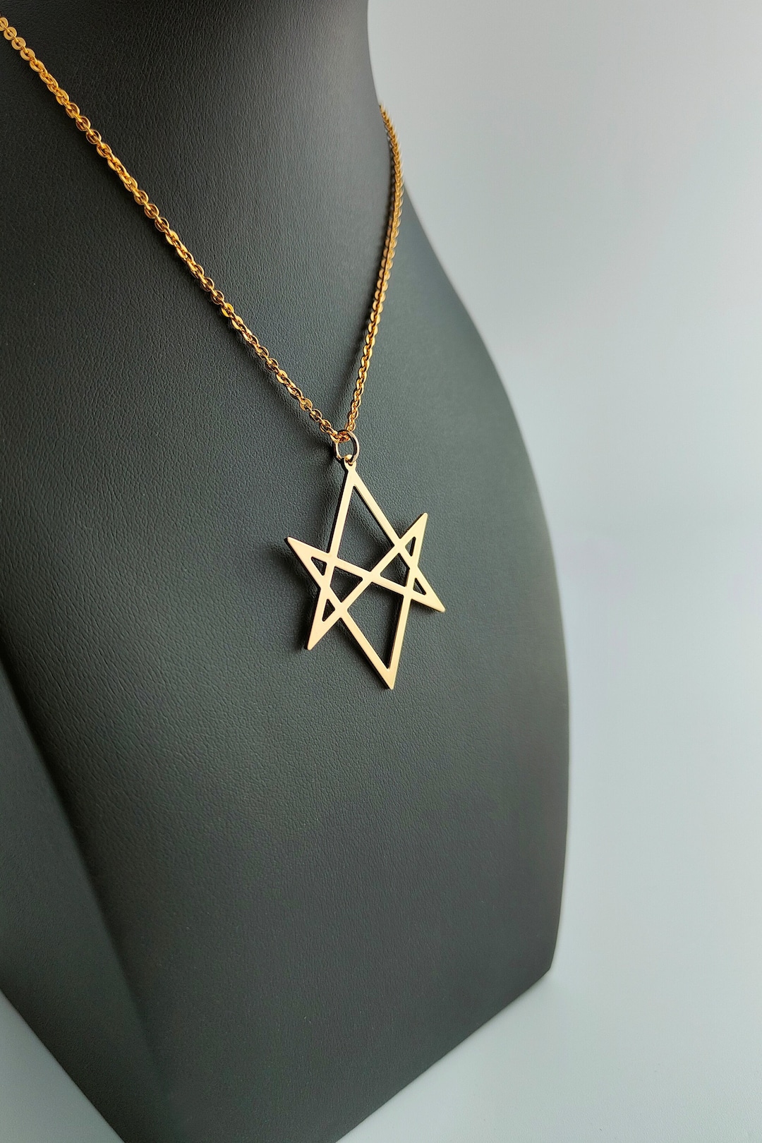 Unicursal Hexagram. Thelema Pendant, Hexagram, Spiritual Jewel, Amulet ...